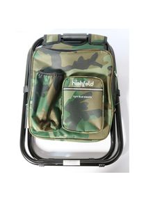 highfeld® Sitzrucksack Ansitzrucksack mit Hocker camouflage Campinghocker Angelhocker Falthocker
