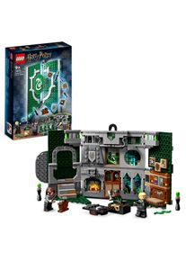 Lego 76410 Harry Potter Hausbanner Slytherin Set, Hogwarts Wappen, Schloss Gemeinschaftsraum Spielzeug oder Wanddisplay, Sammel-Reisespielzeug mit Draco Malfoy Minifigur