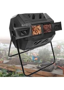 160 L Garten Kompost Bin Material Doppelt rotierende Outdoor Kompostierung Tassen
