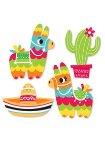 Big Dot of Happiness Pinata Party – DIY geformte bunte Fiesta Ausschnitte – 24 Stück
