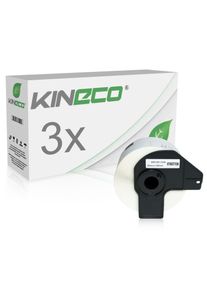 Kineco 3x Etiketten kompatibel zu Brother DK-11208, 38mm x 90mm