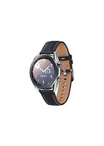 Samsung Galaxy Watch Watch3 Smartwatch SM-R855FZSAEUB Silber Gehäusefarbe 41 x 42.5 x 11.3 mm Gehäusegröße Schwarz Armbandfarbe