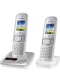Panasonic DECT Telefon KX-TGH722GG Pearl Silver, Weiß Schnurlos