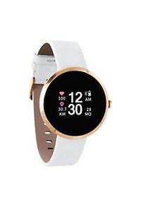 xlyne Siona X-Watch Smartwatch Gold/Schwarz Gehäusefarbe Weiß Armbandfarbe