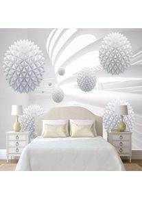 ZEALPLANT Stereo weiß runde Kugel 3D Wohnzimmer Tapete Korridor TV Hintergrund Wandbild Aufkleber Poster Wandkunst