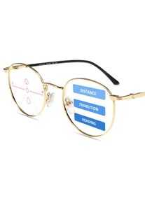 Firmoo Gleitsichtbrille Progressive Lesebrille mit Sehstärke 1.0x mit Blaulichtfilter UV Schutz Eine Brille für alle Bedürfnisse mit professionellen optischen Gläsern zum Schutz Ihrer Augen.