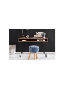 Wohnling Schreibtisch BAGLI Massivholz Braun 110 x 60 x 76 cm