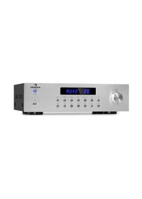 Auna AV2-CD850BT 4-Zonen Stereo-Verstärker 8x50W RMS Bluetooth USB silber