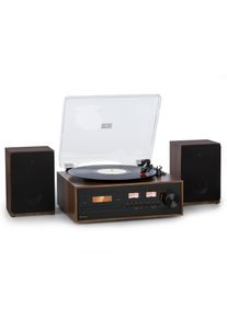 Auna Oxford SE Mini-Stereoanlage DAB+/FM BT-Funktion Vinyl CD AUX-In Oxford SE BK