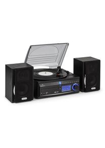 Auna DS-2 Stereoanlage Plattenspieler CD MP3-Recorder USB AUX-In UKW Boxen MG-DS28