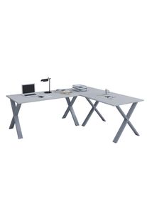 Vcm Eckschreibtisch Schreibtisch Computer Winkeltisch Lona 50 X Silber