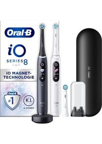 Oral-B Oral B Elektrische Zahnbürste iO 8, Aufsteckbürsten: 3 St., 6 Putzmodi, schwarz