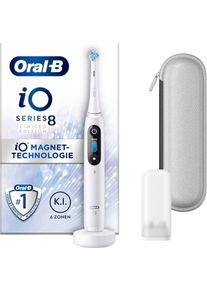 Oral-B Oral B Elektrische Zahnbürste iO Series 8, Aufsteckbürsten: 1 St., mit Reiseetui, weiß