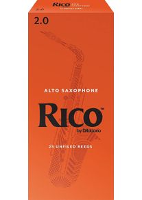 Rico by D'Addario Saxophon Blätter | Hochpräzise gefertigt | Alt Saxophon Blätter 2 Stärke | 25er-Packung | Warmer voller Ton | Angenehmes Spielgefühl