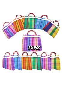 Generic JVR Trade Mexikanische Mercado-Taschen (24 Stück), verschiedene Farben, 25,4 x 19,1 cm