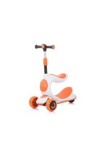 Chipolino Kinderroller 2 in 1 Space X, Laufrad, Roller, 3 Räder mit LED-Lichtern orange