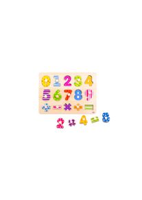 Tooky Toy Kinder Zahlen Puzzle Holz TY851 Steckspiel aus Holz bunte Zahlen