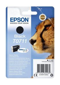 Epson Epson Cheetah Singlepack Black T0711 DURABrite Ultra Ink Tintenpatrone