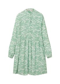 Tom Tailor Damen Kleid mit Allover-Print, grün, Print, Gr. 36