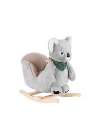 Kikkaboo Schaukeltier Koala mit Sitz, Rückenlehne, Fußstützen, Holzgriffe, Kufen grau