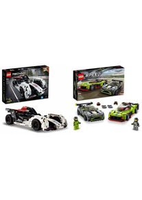 Lego 42137 Technic Formula E Porsche 99X Electric, Rennauto für Kinder & 76910 Speed Champions Aston Martin Valkyrie AMR Pro & Vantage GT3