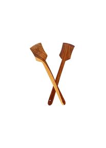 Garden Of Arts Handicrafts Handgefertigte Holzspatel zum Servieren und Kochen, Küchenutensilien/Löffel-Set von 2