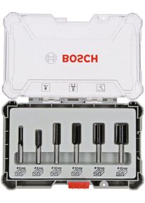 Bosch Professional Nutfräser 8-mm-Schaft, Set, 6-tlg., grau