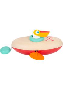 Small Foot Wasserspielzeug Aufzieh-Kanu Pelikan aus Holz, Aufziehspielzeug fürs Wasser, für Kinder ab 24 Monaten, 11654