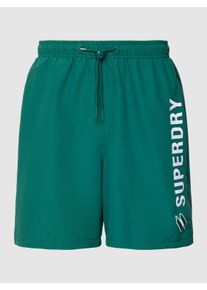 Superdry Badehose mit Label-Stitching Modell 'CODE'