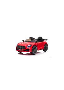 ES-Toys Kinder Elektroauto Mercedes AMG GT R Ledersitz Fernbedienung EVA-Reifen rot
