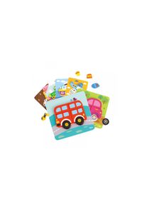 Tooky Toy Kinder Puzzle 6er Set TL635 Holz 3D Transport 33 Puzzleteile ab 1 Jahr bunt