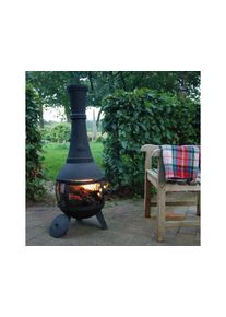 Esschert Design Feuerschale Gitter Terrassenofen Garten Ofen schwere Qualität Feuerstelle H120 cm