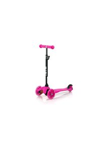 Lorelli Kinderroller Mini klappbar verstellbar PU Räder leuchten ABEC-7 Bremse rosa