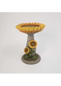 Gerson International 2515470 Vogeltränke mit Sonnenblumen, 52,1 cm Höhe, Magnesium