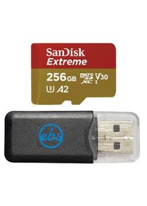 SanDisk Extreme 256 GB MicroSD-Speicherkarte funktioniert mit DJI Drone Series Mavic 3 Classic (SDSQXAV-256G-GN6MN) V30 A2 4K UHD UHS-I Bundle mit (1) Alles außer Stromboli MicroSDXC Kartenleser