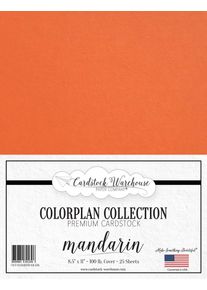 Mandarin Orange Karton Papier – 21,6 x 27,9 cm Premium 100 lb. Cover – 25 Blatt aus Karton Lager