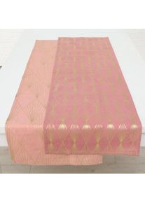 Boltze Tischläufer Galina 2er Set, 140 x 40 cm, rosa