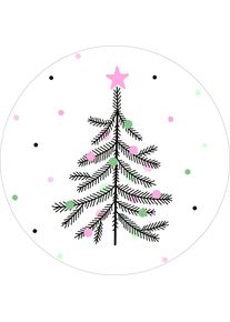 ratioform Weihnachtsaufkleber rund, Tannenbaum, 65 mm