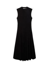 Tom Tailor Denim Damen Kleid mit mit Cut-Out, schwarz, Uni, Gr. XL