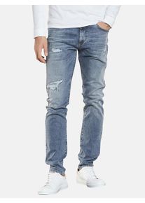 emilio adani Herren Super-Stretch-Jeans Slim Fit blau slim fit uni Gr. 38/32