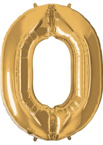 Qualatex 30469 99,1 cm Zahl Null Metallic Gold Nr. Folienballon 01 ct
