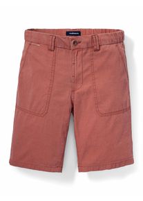 Walbusch Herren Bermuda-Hose Pima-Cotton Regular Fit Orange einfarbig atmungsaktiv flexibler Bund