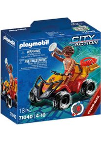 Playmobil® Konstruktions-Spielset Rettungsschwimmer-Quad (71040), City Action, (18 St), Made in Europe, bunt