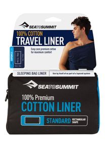 Sea To Summit - Hüttenschlafsäcke - Drap de Sac Coton Rectangular Standard Navy Blue , aus Baumwolle - Navy blau
