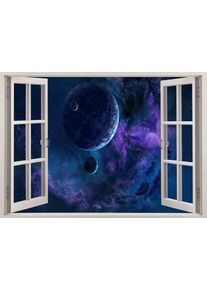 Wandtattoo Galaxie Planeten Natur Erde Nacht 3D Wandaufkleber Poster Wandbilder Zimmer HOME DECOR 50x70CM