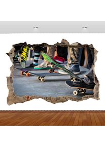 Generic 3D lebendige Wandtattoos Extreme Sports Skateboarding Jump 3D Wandtattoo Wandaufkleber Poster Vinyl S320