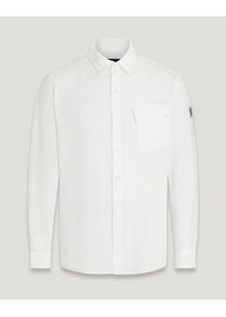 Belstaff Pitch Hemd für Herren Garment Dyed Linen White M