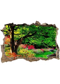 Wandtattoo Abnehmbar Natur Schöne Blumen Bäume 3D Zertrümmerte Ansicht Wandaufkleber Poster Schlafzimmer Z507-70x100CM