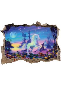 Wandtattoo Fantasy Fairy Horse 3d Zertrümmerte Wandansicht Aufkleber Poster Art 1001 HOME DECOR 60x90CM