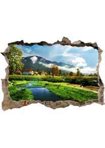 Generic 3D lebendige Wandtattoos Natur Berge See Szene 3D Zertrümmerte Ansicht Wandaufkleber Poster Schlafzimmer